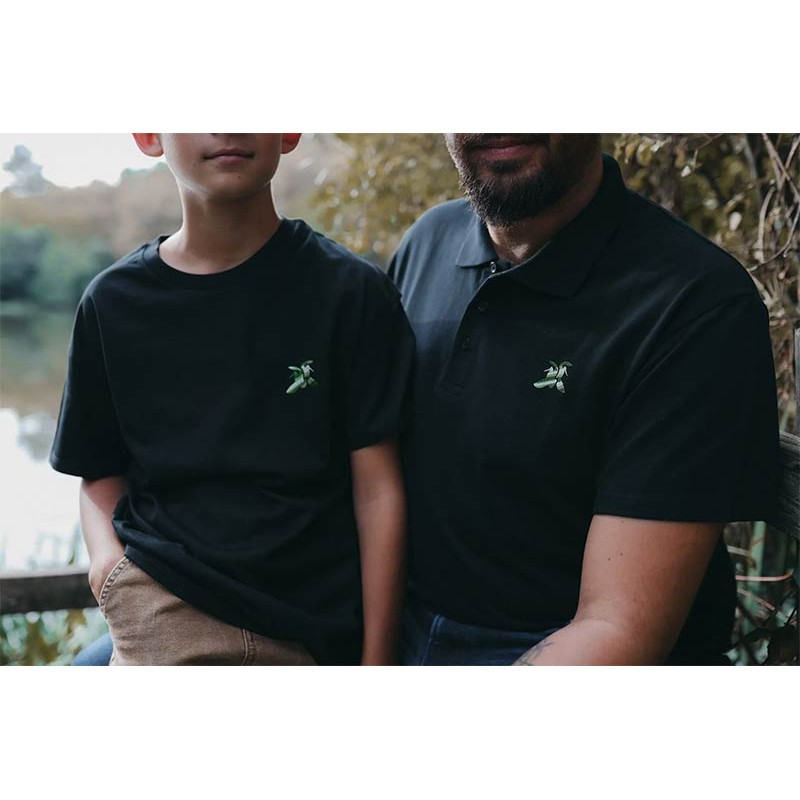 Camiseta manga corta junior le pairon bécassier logo verde - negro
