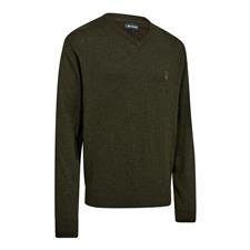 Heren trui deerhunter tricot col en v harrington - forest ember melange ...