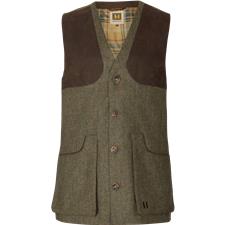 Men's vest harkila kenmore shooting - forest green/herringbone Ireland